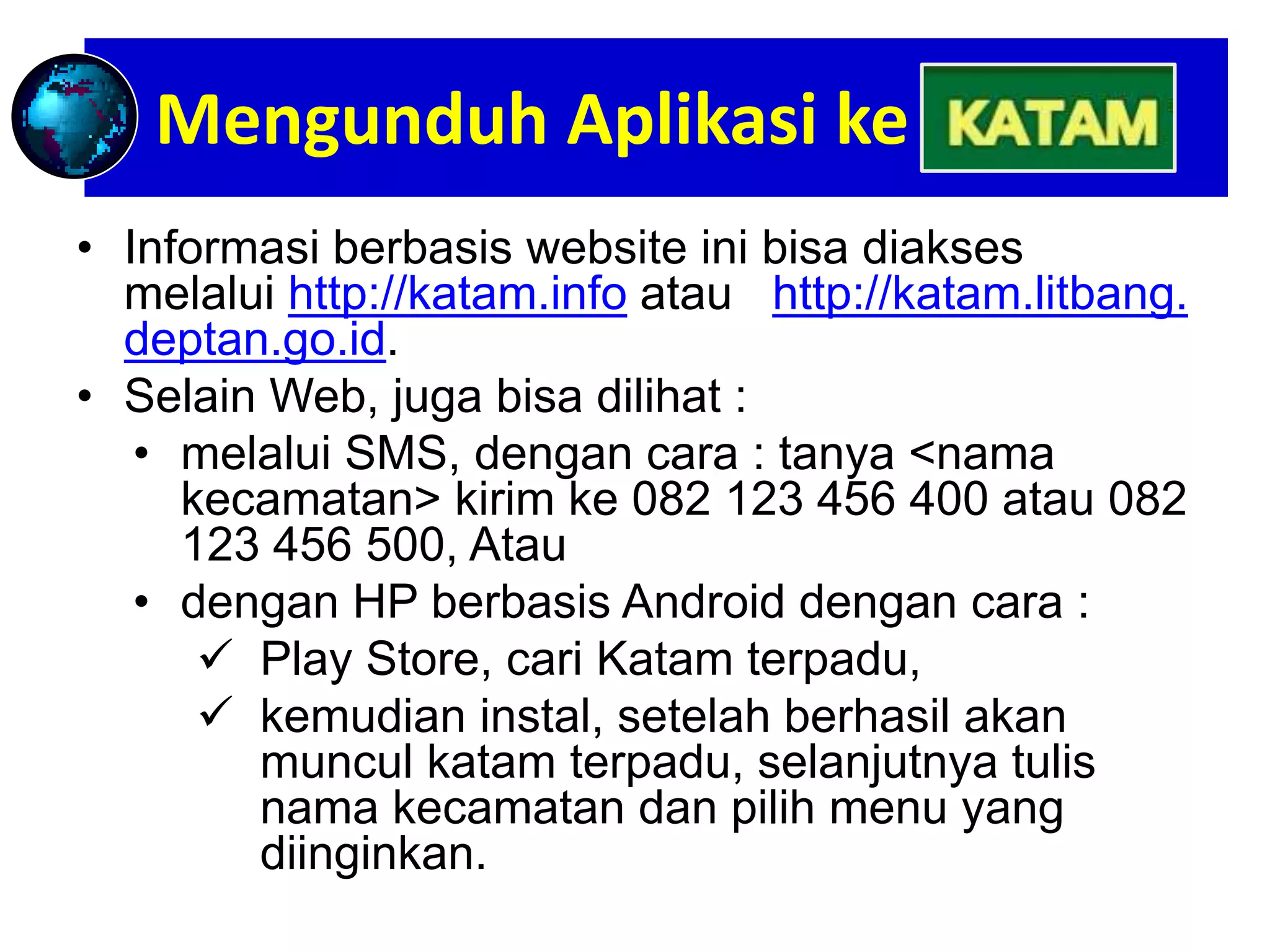 Aplikasi KATAM (Kalender Tanaman Terpadu) _ Materi Training ...