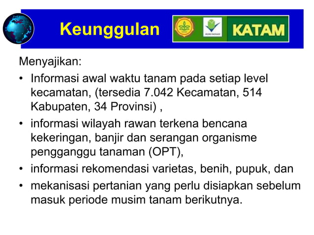 Aplikasi KATAM (Kalender Tanaman Terpadu) _ Materi Training ...