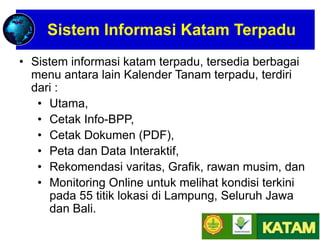 Aplikasi KATAM (Kalender Tanaman Terpadu) _ Materi Training ...