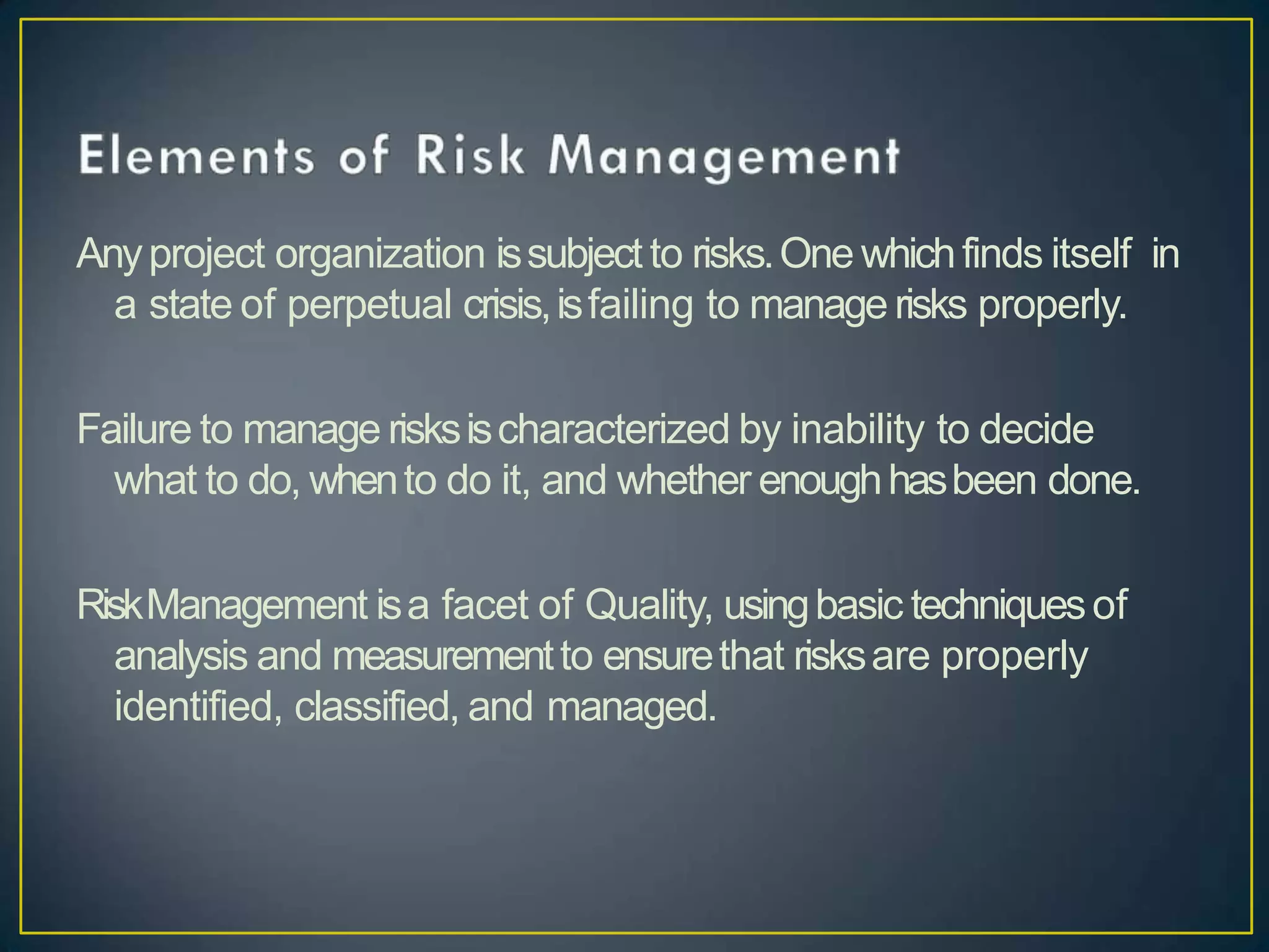 3 b. project life cycle and risk management | PPTX