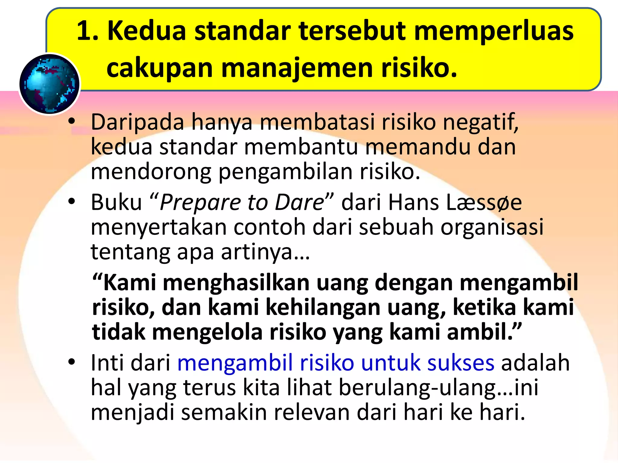 Perbedaan & Persamaan antara "COSO ERM dengan ISO 31000" _Training ...