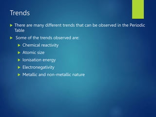 3b. The periodic table and trends.pptx 11 | PPTX | Chemistry | Science