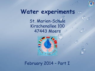 Water Experiments - I | PPT