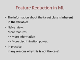 feature selection in machine learning explained | PPTX