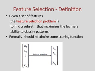feature selection in machine learning explained | PPTX