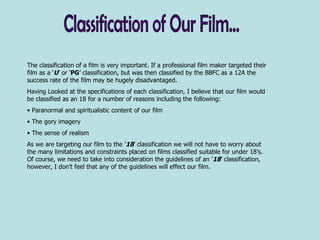 Film Classification By Hollie-Jade Higgins | PPT