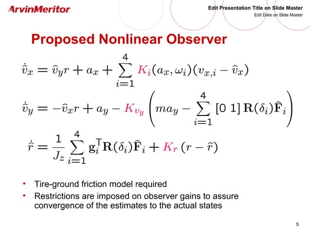 Velocity_Estimation_w_Nonlinear_Observer | PPT