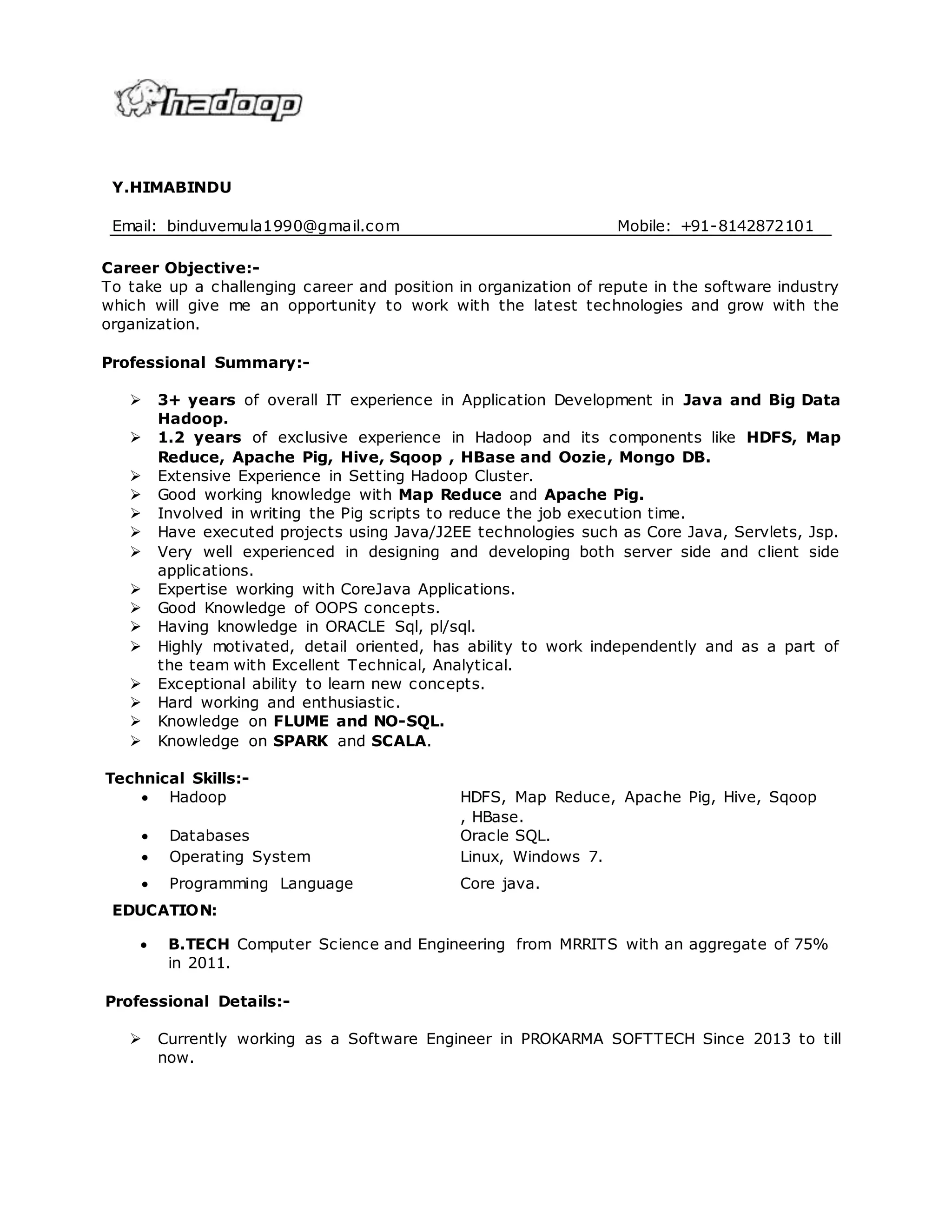 HimaBindu | DOCX | Databases | Computer Software and Applications