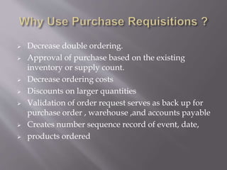 Internal controls Purchasing, inventory, | PPTX | Logistics | Business