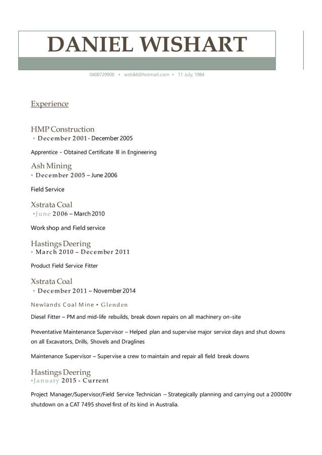 Daniel Resume 2015 | PDF