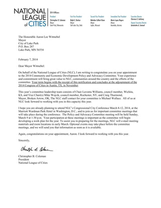 NLC Letter of Appointment | PDF