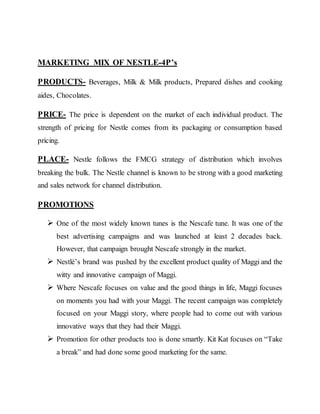 PROJECT ON SALES PROMOTION OF NESTLE | DOCX
