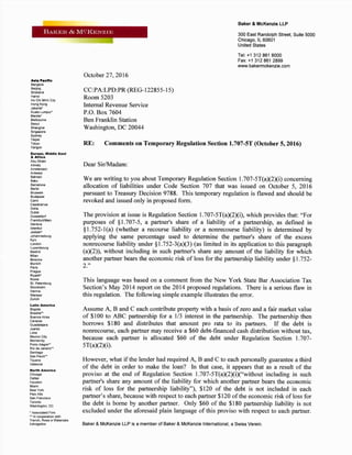 Comment Letter on Reg Section 1.707-5T | PDF
