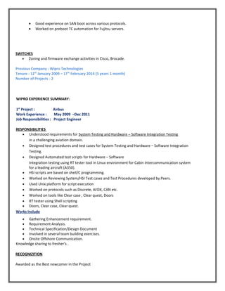 Vikash_Kr_Singh_CV | DOC | Operating Systems | Computer Software and ...