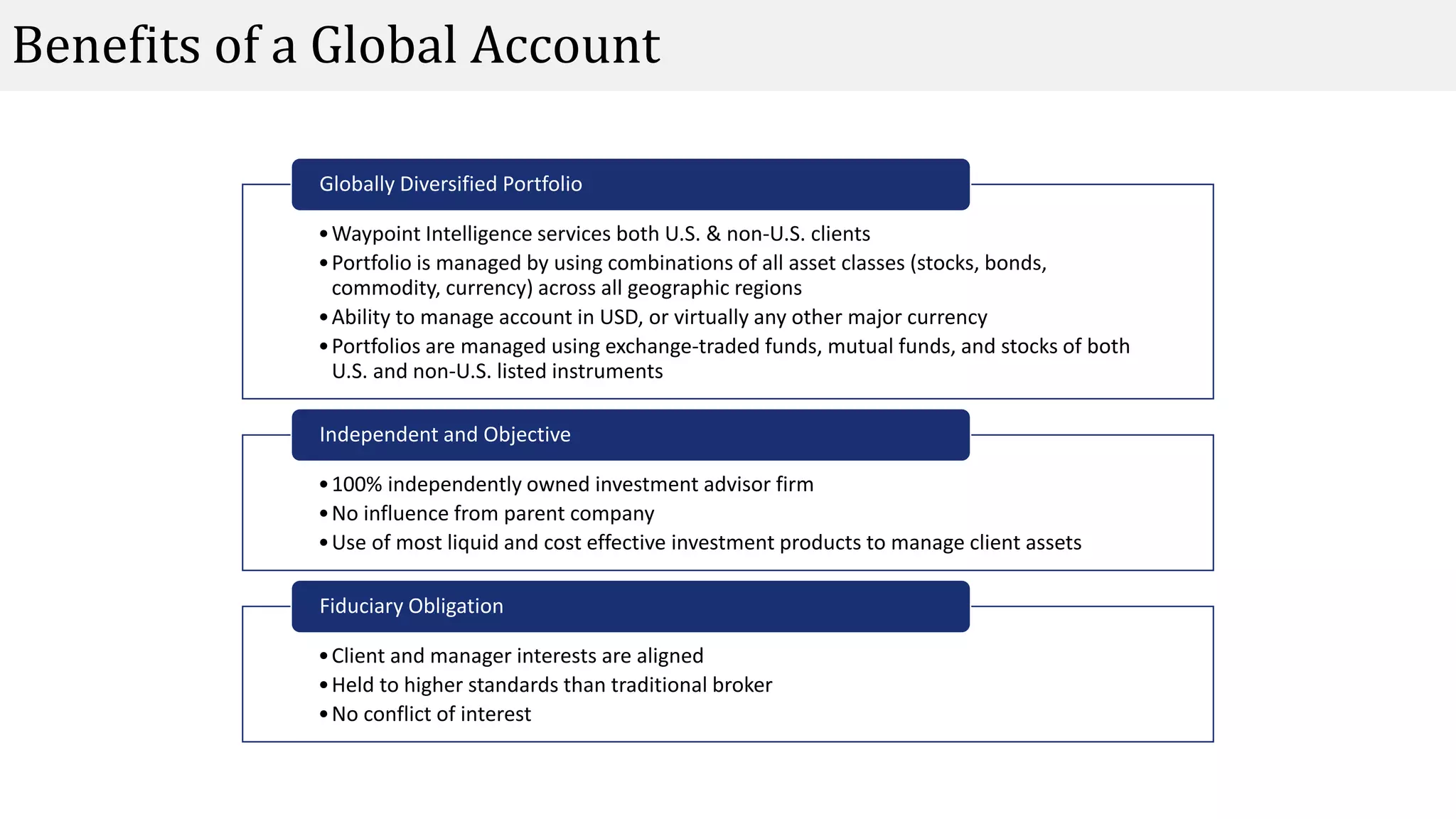 Waypoint Intelligence - Global Account Overview | PPT