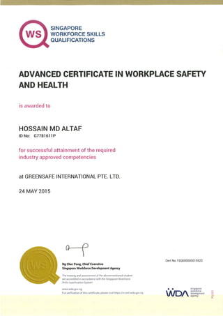 WSHC Cert. | PDF