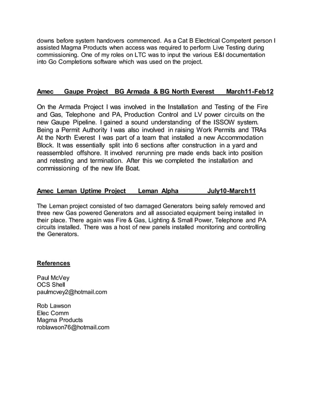 Ian Rae CV docx | PDF