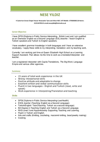 LANGUAGE CV | DOCX