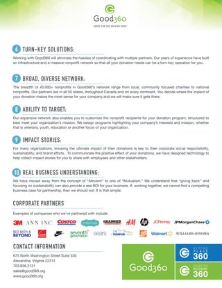 Good360 Top 10 Business Reasons | PDF