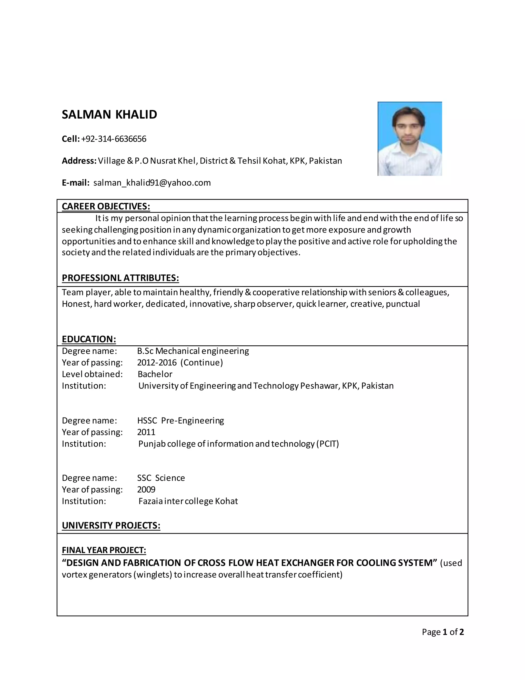 SALMAN CV NEW | PDF