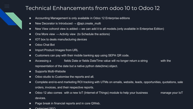 Odoo technical features | PPT