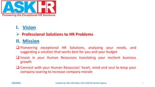 Background of ASK HR | PPT
