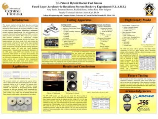 3D Printed Hybrid Rocket Fuel Research Poster | PPT