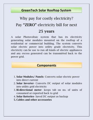 GreenTech Solar_Profile | PDF | Gas and Electric | Home Utilities