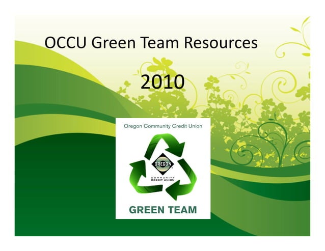 OCCU Recycle Power Point-1 | PDF | Indoor Environmental Quality | Home ...