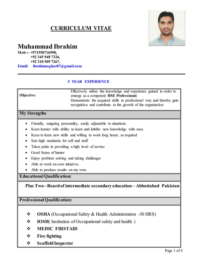 ( IBRAHIM CV ) | DOCX