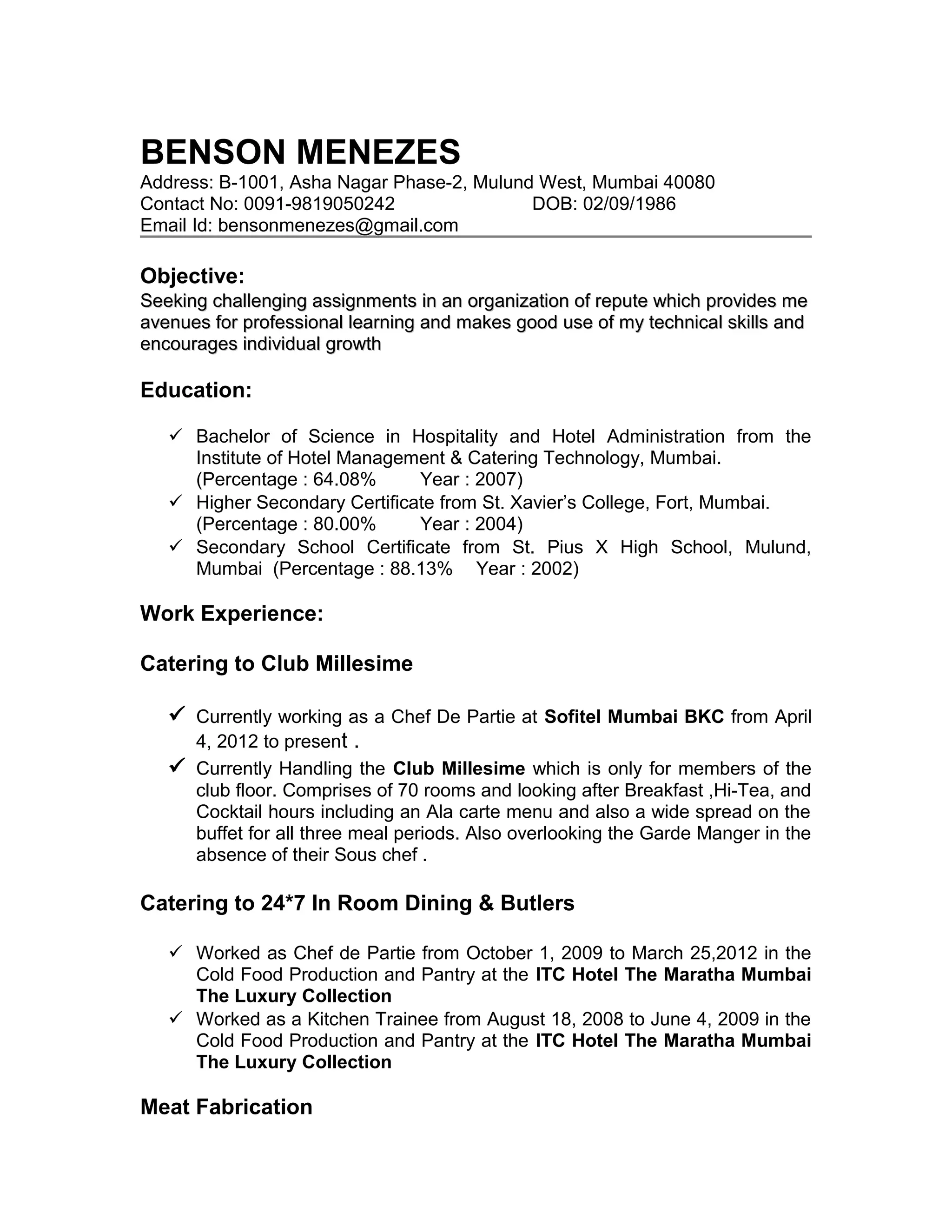 bensoncvnew | DOC | Cooking | Food & Drink