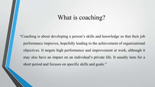 coaching and mentoring | PPTX