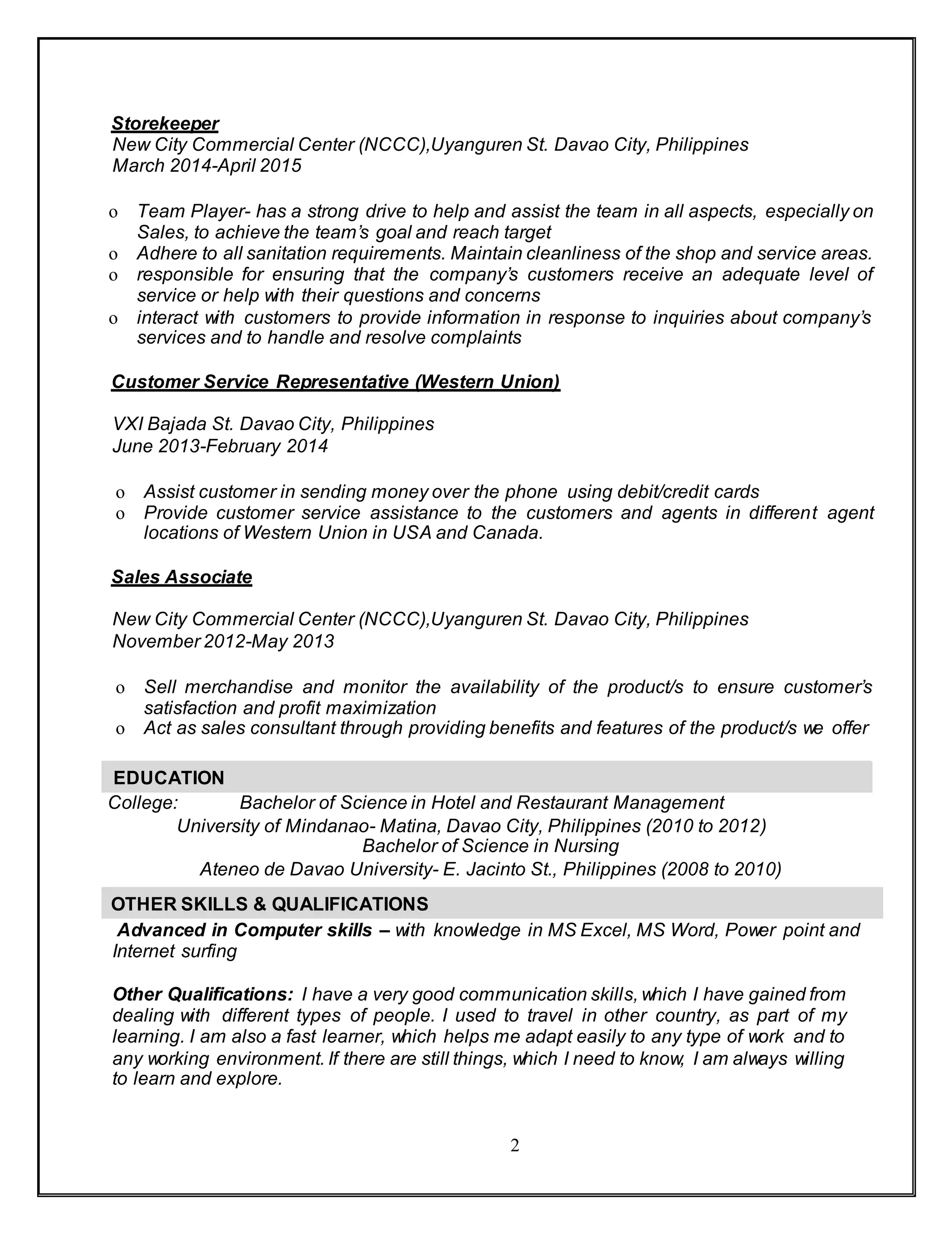JAN MILLAN Resume | PDF