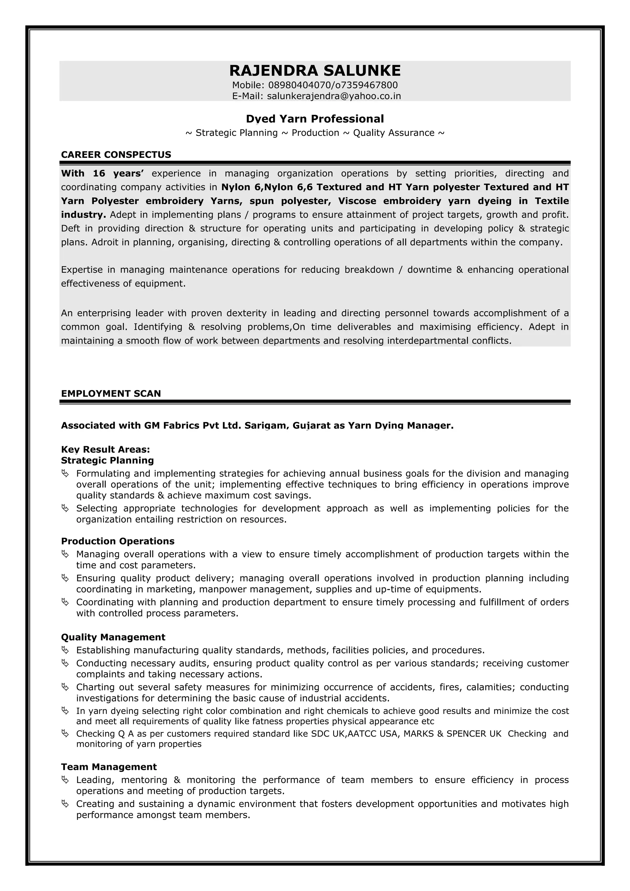 RAJENDRA RESUME | PDF