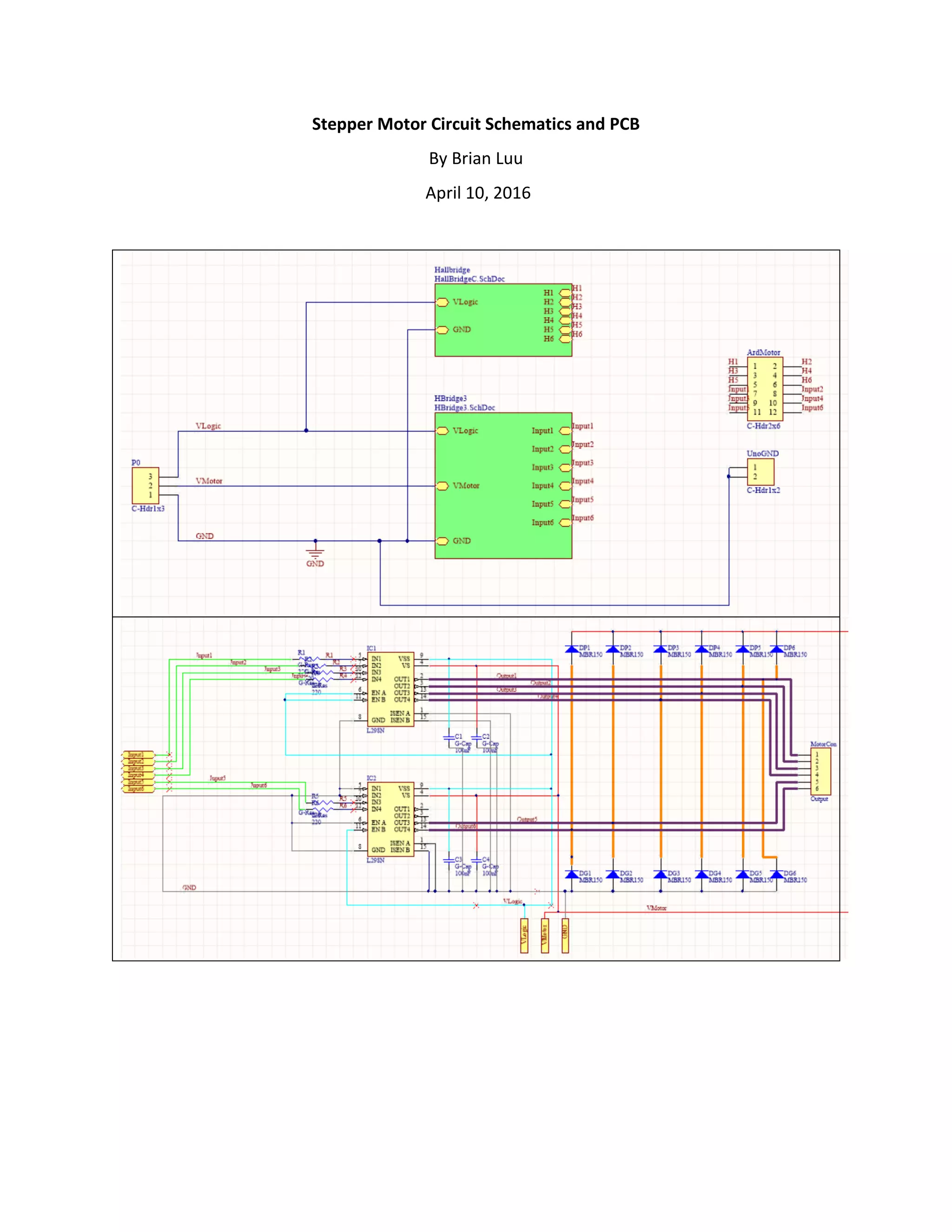 Stepper Motor schematics and PCB | PDF