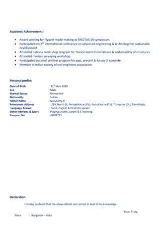 Seenuvasan_civil engineering_3+_Resume | PDF