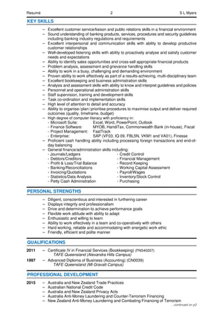 Sandra MYERS - Resume 00 | PDF