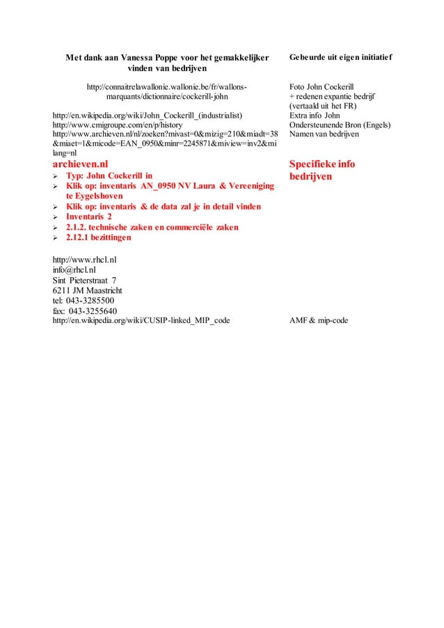 John Cockerill extra info | DOCX