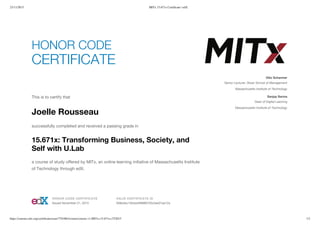 Aperçu de « MITx 15.671x Certificate | edX » | PDF