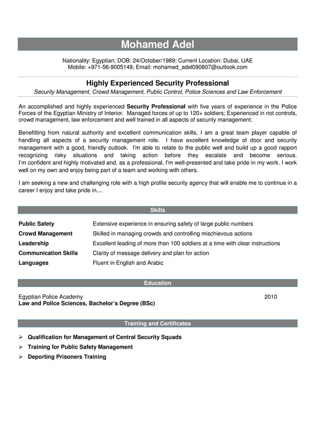 Mohamed Adel Cv 2016 | PDF