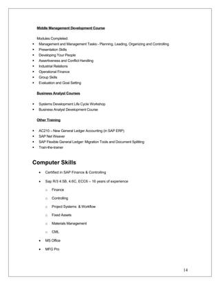 SAP Curriculum Vitae Judell Reddy_3 | DOC | Business Accounting & Finance | Business