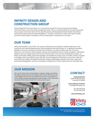 Infinity Services Brochure | PDF