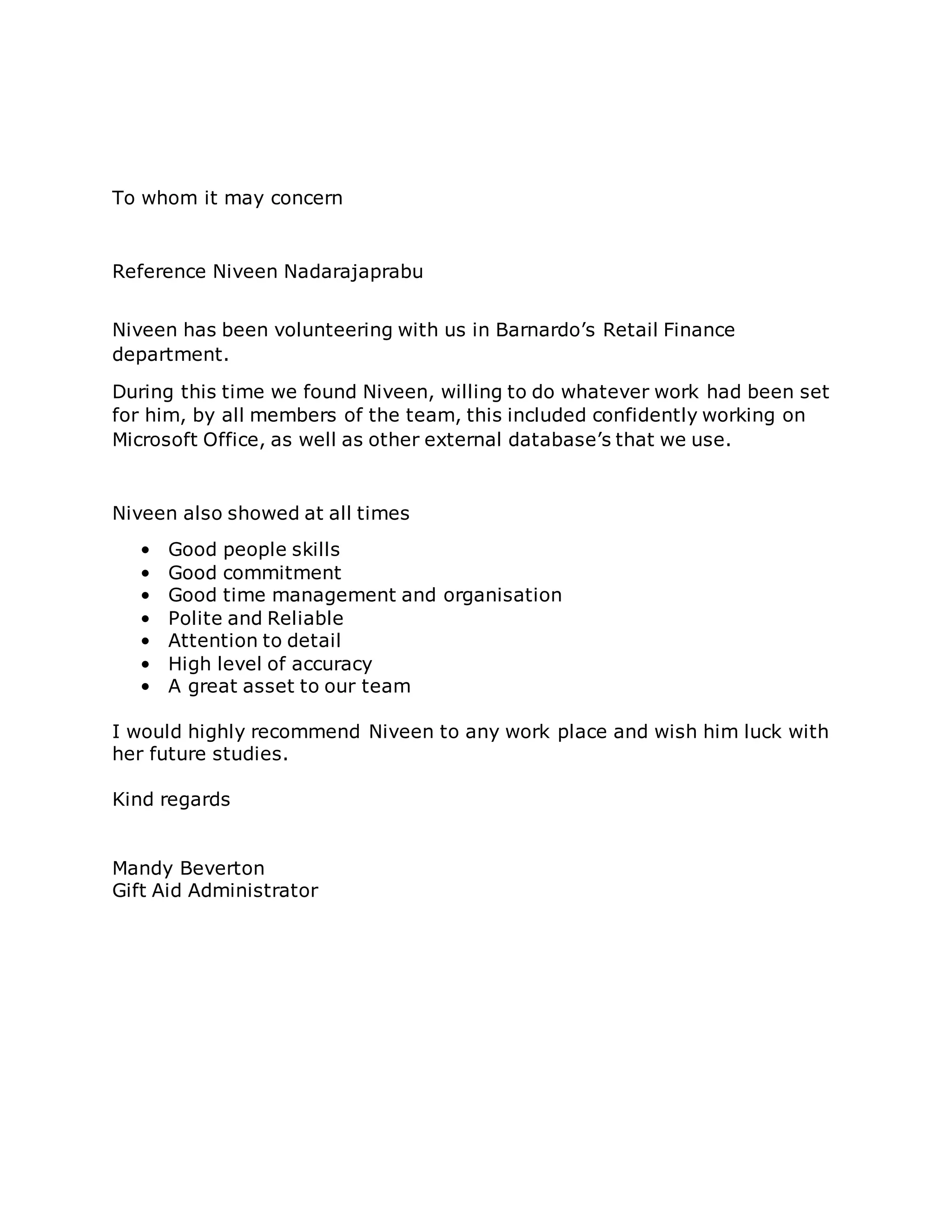 Reference for niveen | PDF