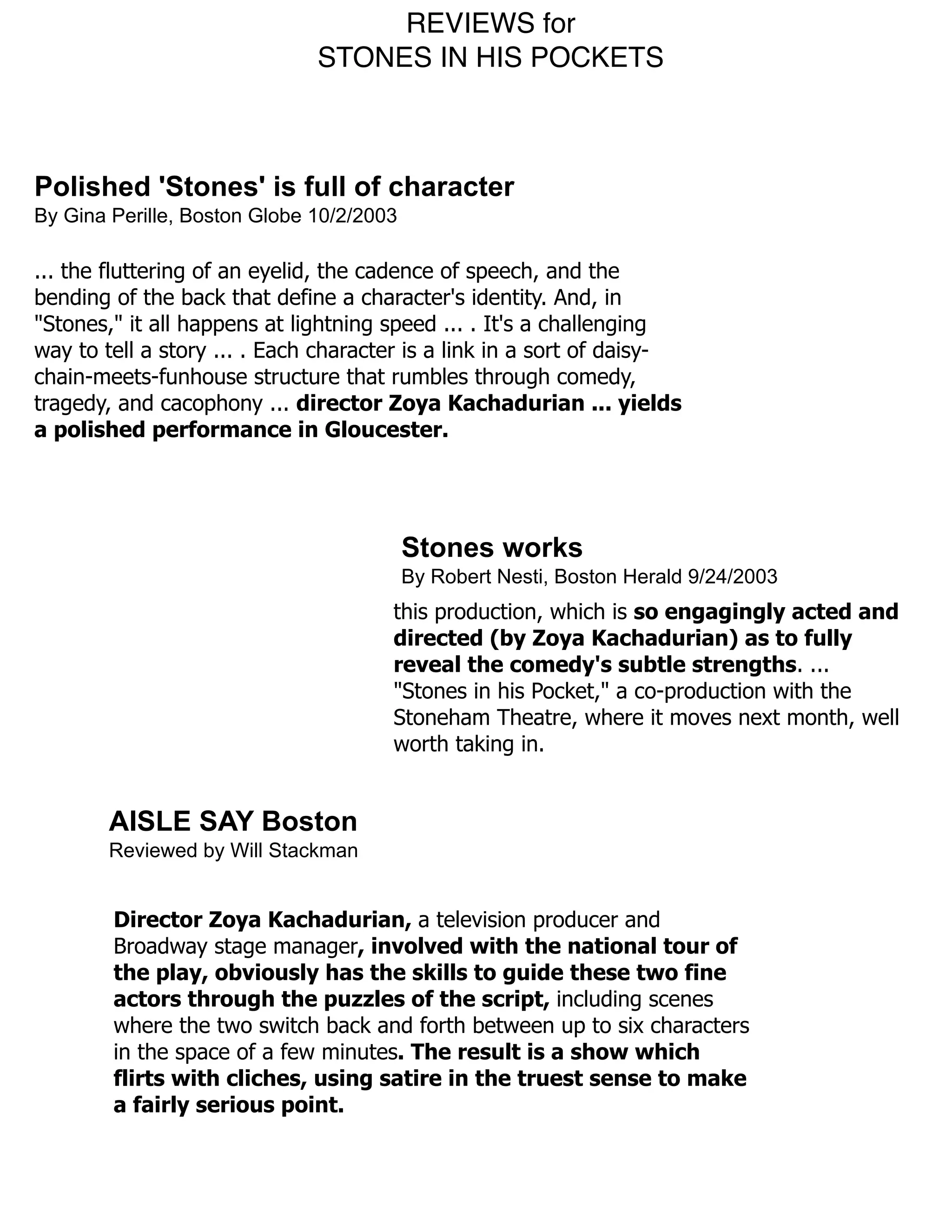 NEW STONES REVIEW GROUP | PDF