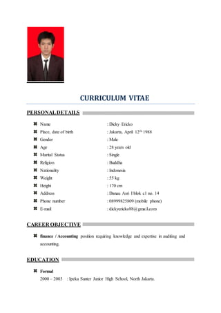 CV dicky (ENGLISH) | PDF