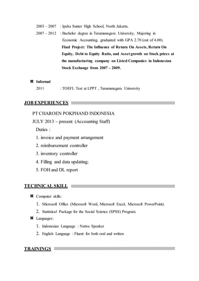 CV dicky (ENGLISH) | PDF