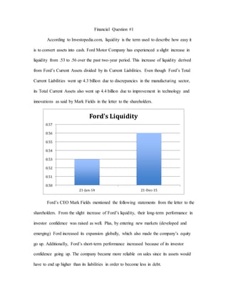Ford's Financial Analysis Report | DOCX