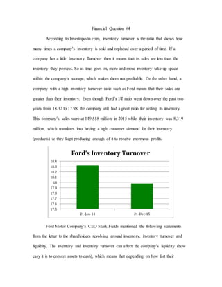 Ford's Financial Analysis Report | DOCX
