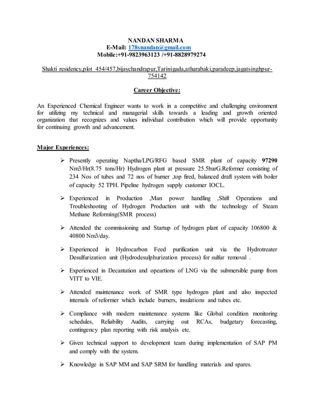 Nandan CV (1) | PDF