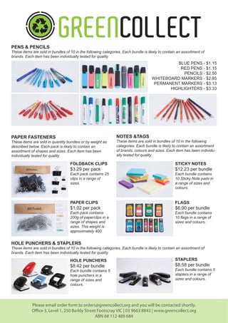 Client Stationery Catalogue | PDF